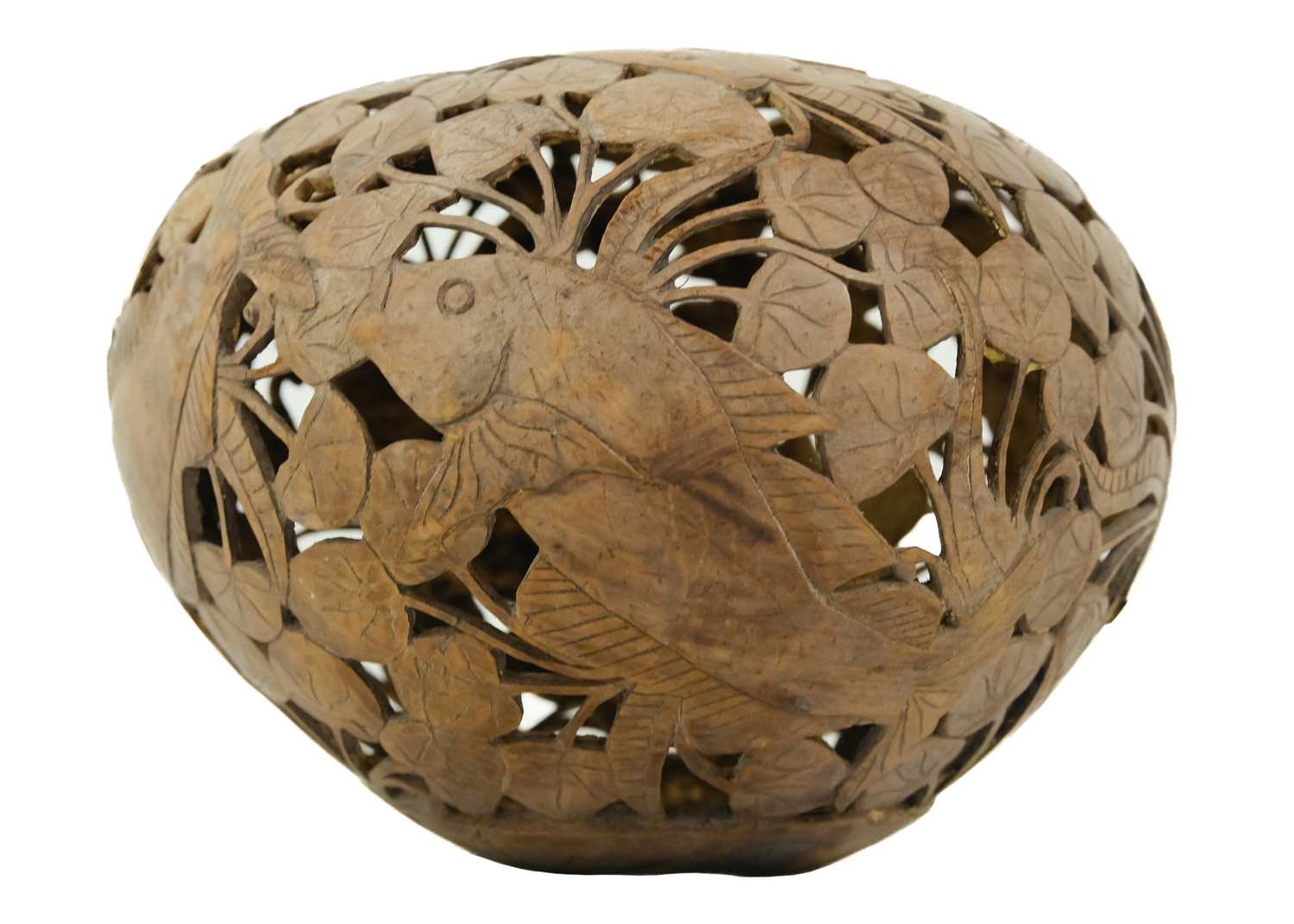 Lot 24 - A carved coconut, Bali, Indonesia.