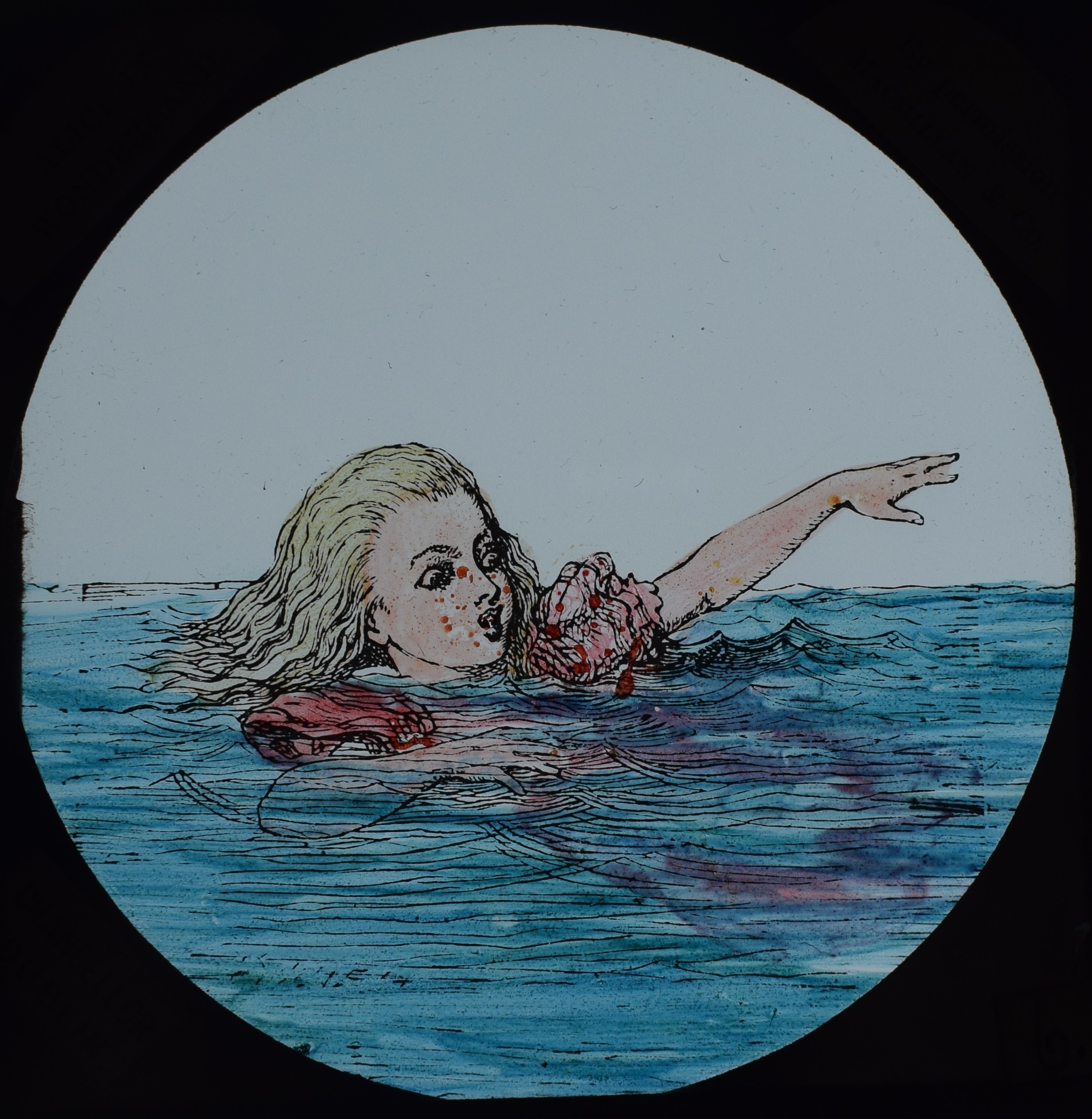 Lot 6 - Magic lantern slides, Alice in Wonderland