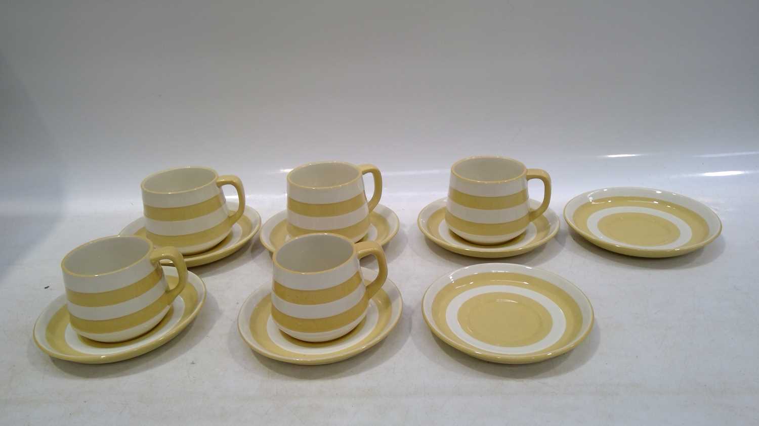 Lot 55 - T.G. Green cups and saucers in two sizes,