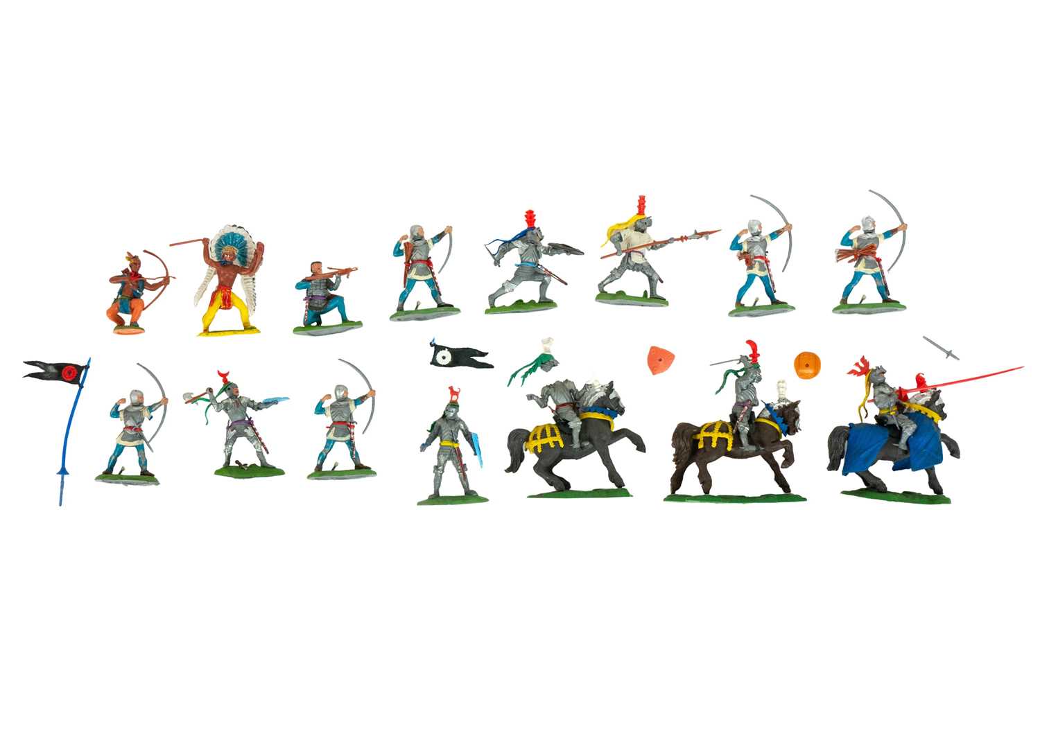Lot 708 - Britains Swoppet Figures: Knights and
