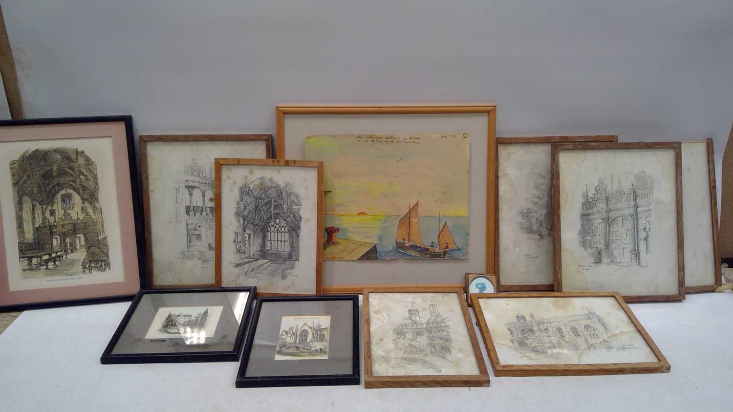 Lot 158 - A Frank Vibert watercolour dated 1920 (37cm