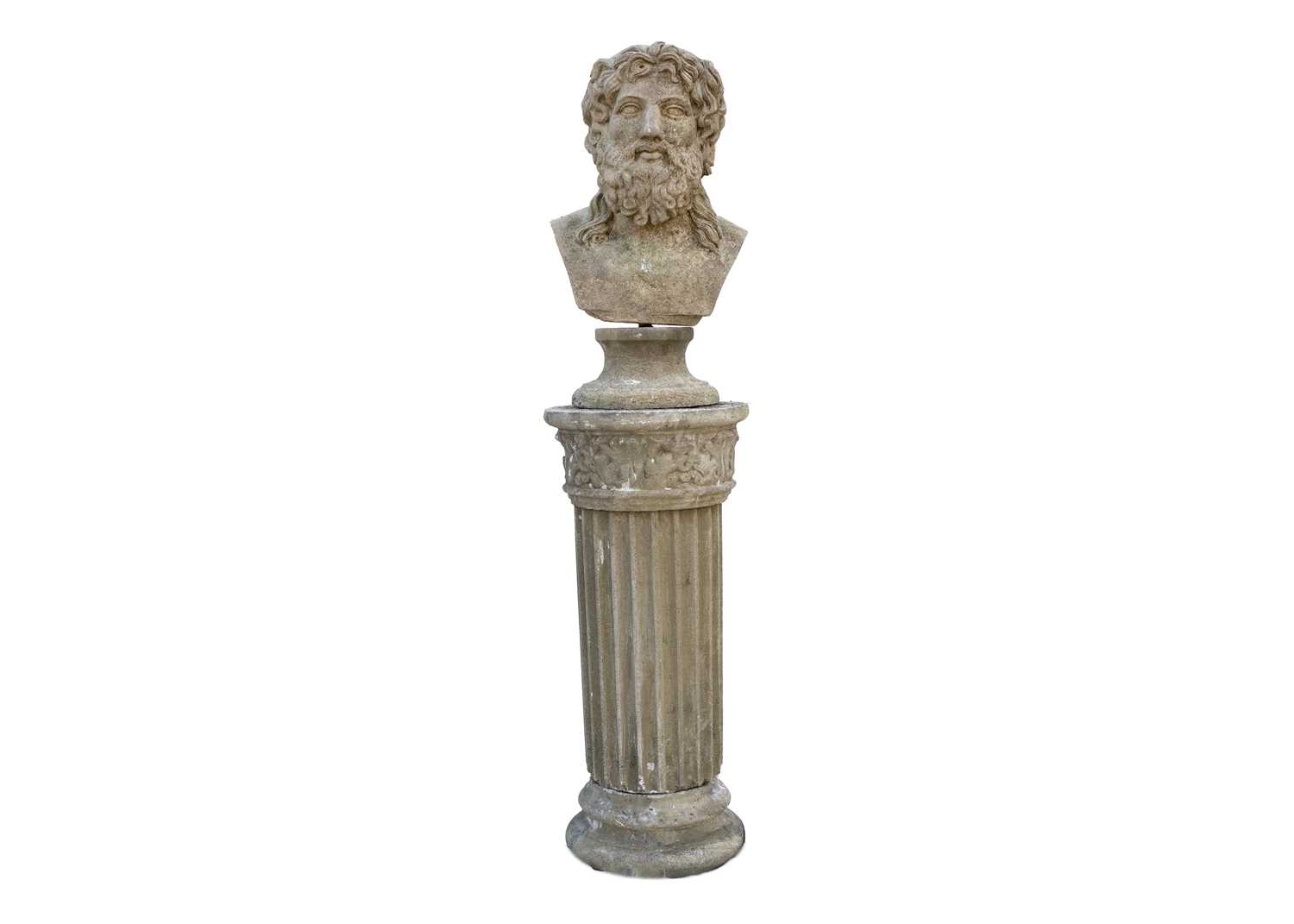 Lot 561 - A reconstituted stone sculpture of a male