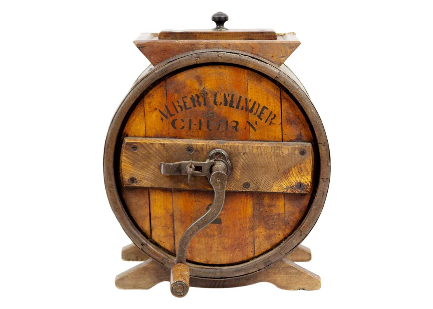Lot 8 - A pine butter churn, circa 1900.
