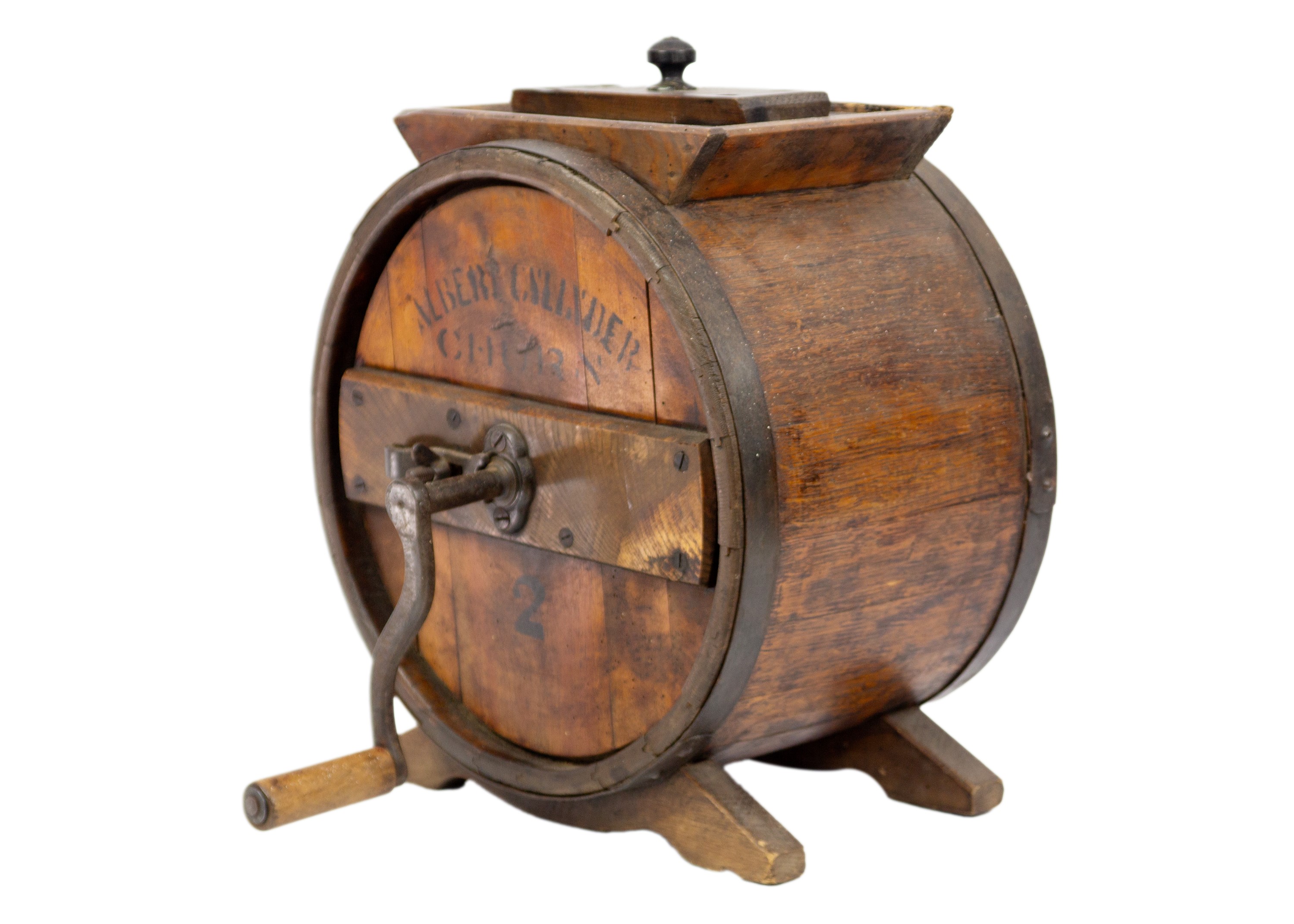 Lot 8 - A pine butter churn, circa 1900.