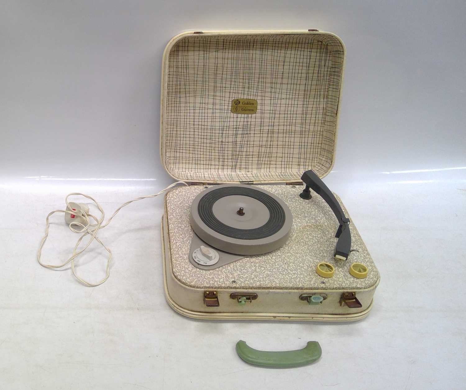 Lot 217 - A Vintage, PYE Golden Guinea Record Player.
