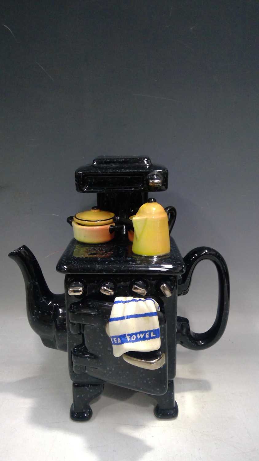 Lot 60 - A Paul Cardew, Iron Stove, Teapot. The Teapot