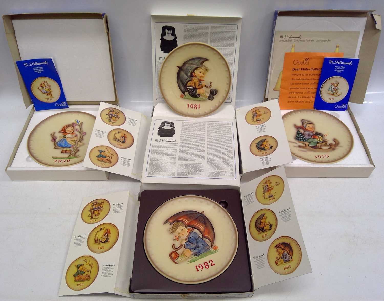 Lot 30 - Four Boxed Goebel Annual Plates 1975/76 and