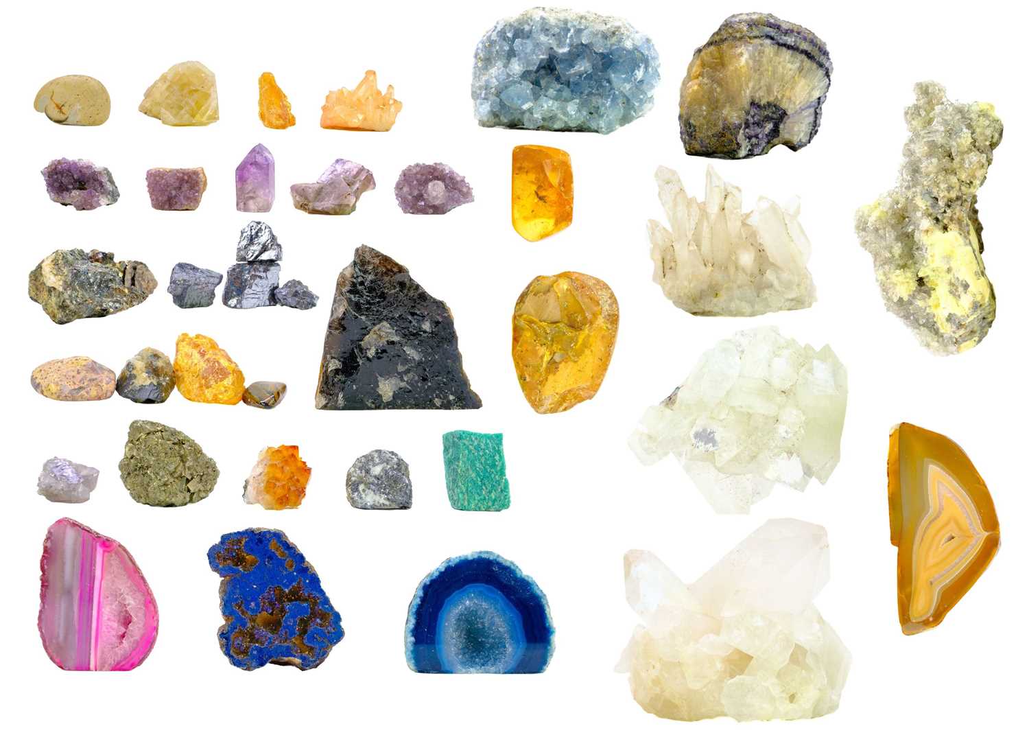 Lot 50 - A collection of rough minerals.
