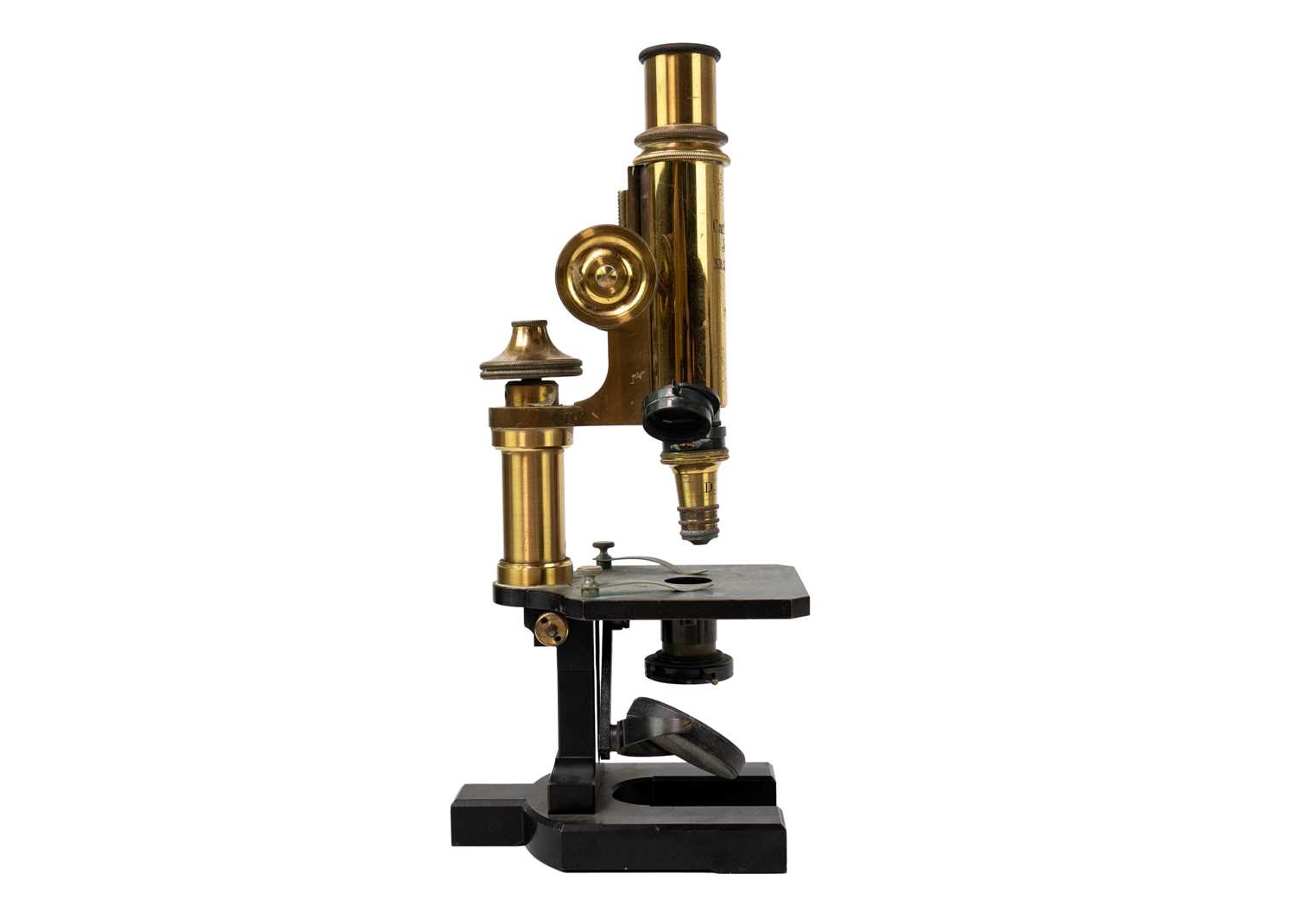Lot 1635 - A Carl Zeiss brass microscope.