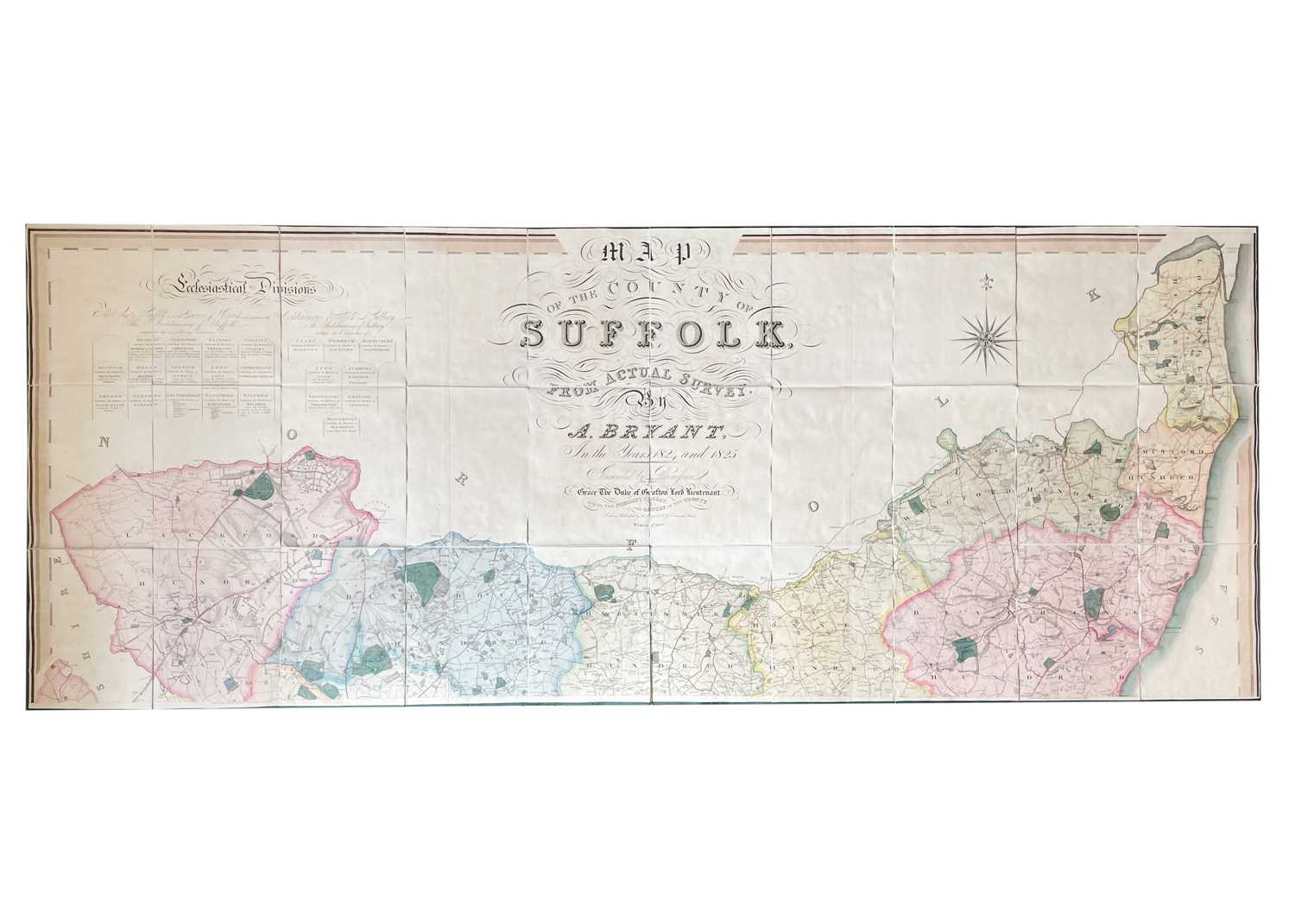 Lot 215 - Bryant's large scale map of Suffolk