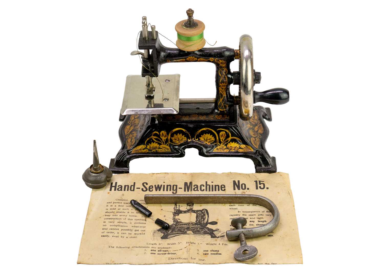 Lot 1418 - A German sewing machine No.15, probably