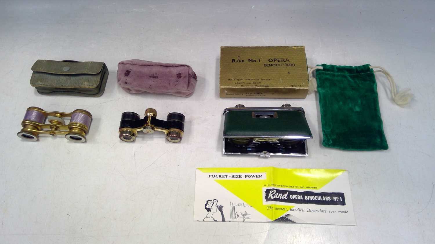 Lot 28 - Three Pairs of Opera Glasses.