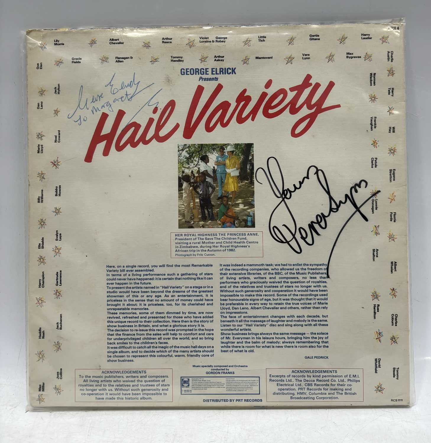 Lot 297 - A signed Vera Lynn 12" album, George Elrick