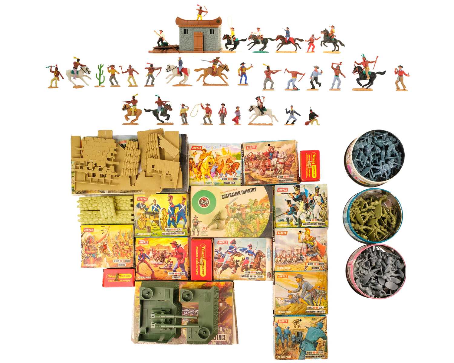 Lot 743 - Timpo Swoppet and Airfix Plastic soldiers