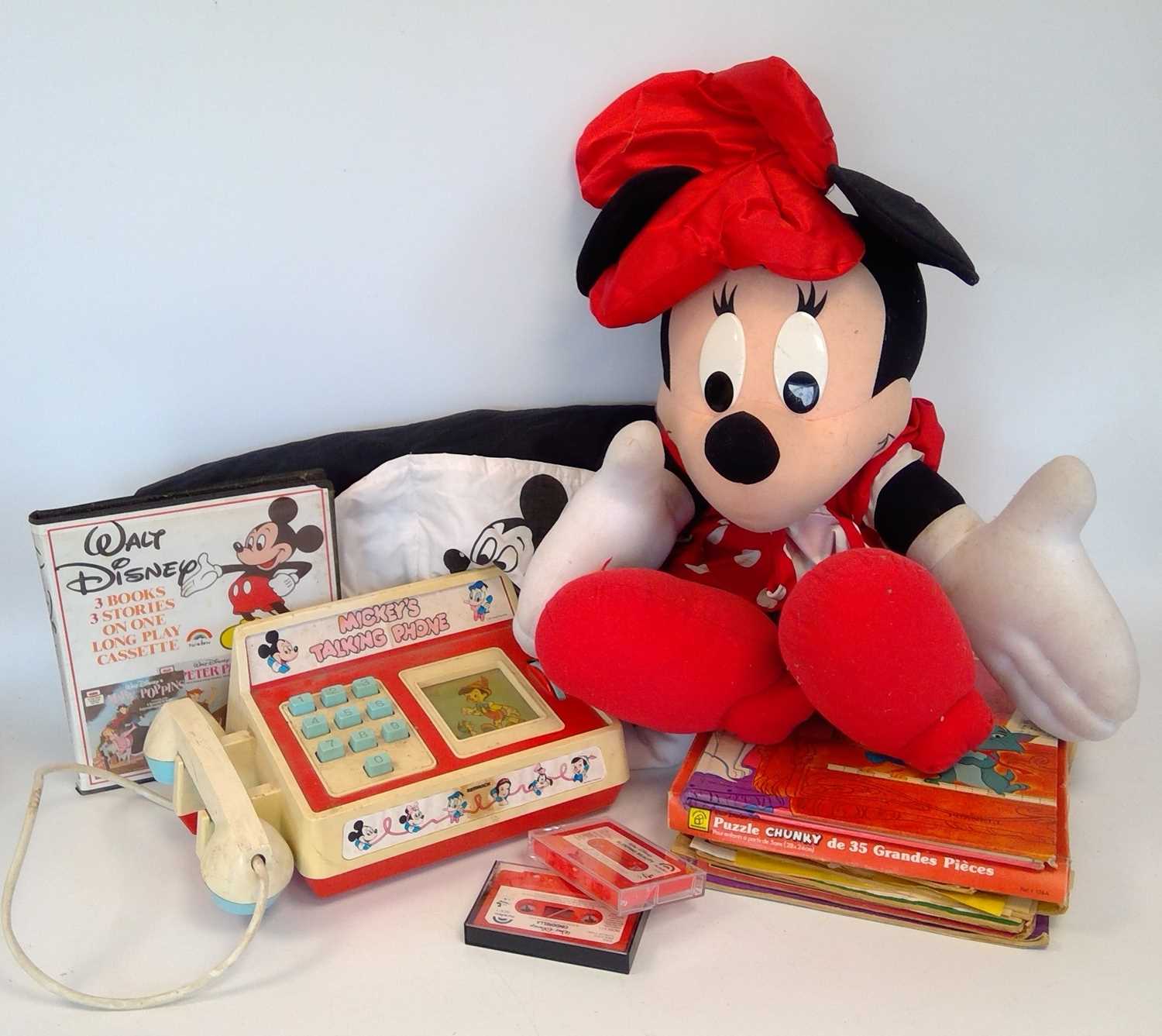 Lot 102 - A large Minnie the Mouse toy, with other