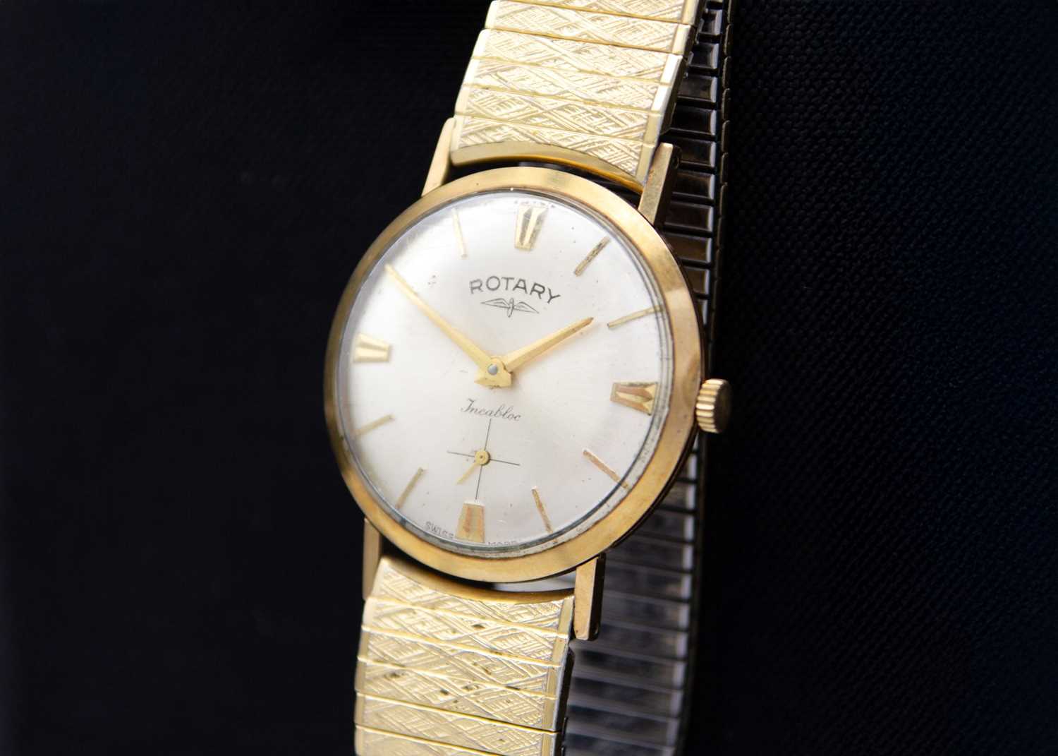 Lot 133 - ROTARY - An Incabloc 9ct cased 1960's