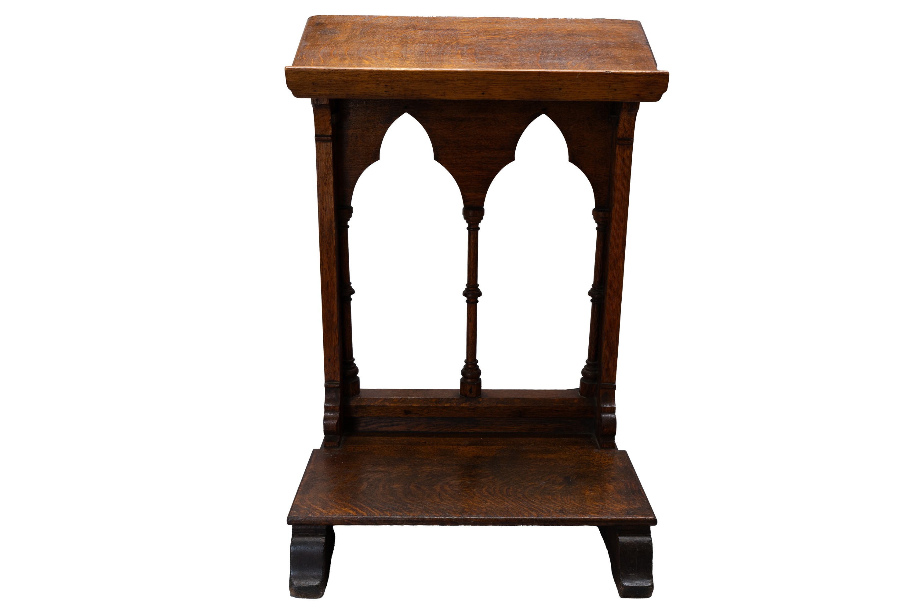Lot 65 - A Victorian Gothic oak lectern.