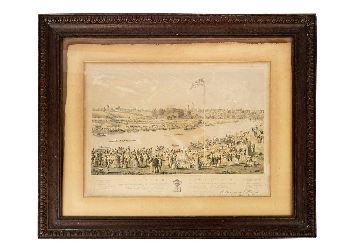 Lot 1325 - A framed print of the Chester Regatta.