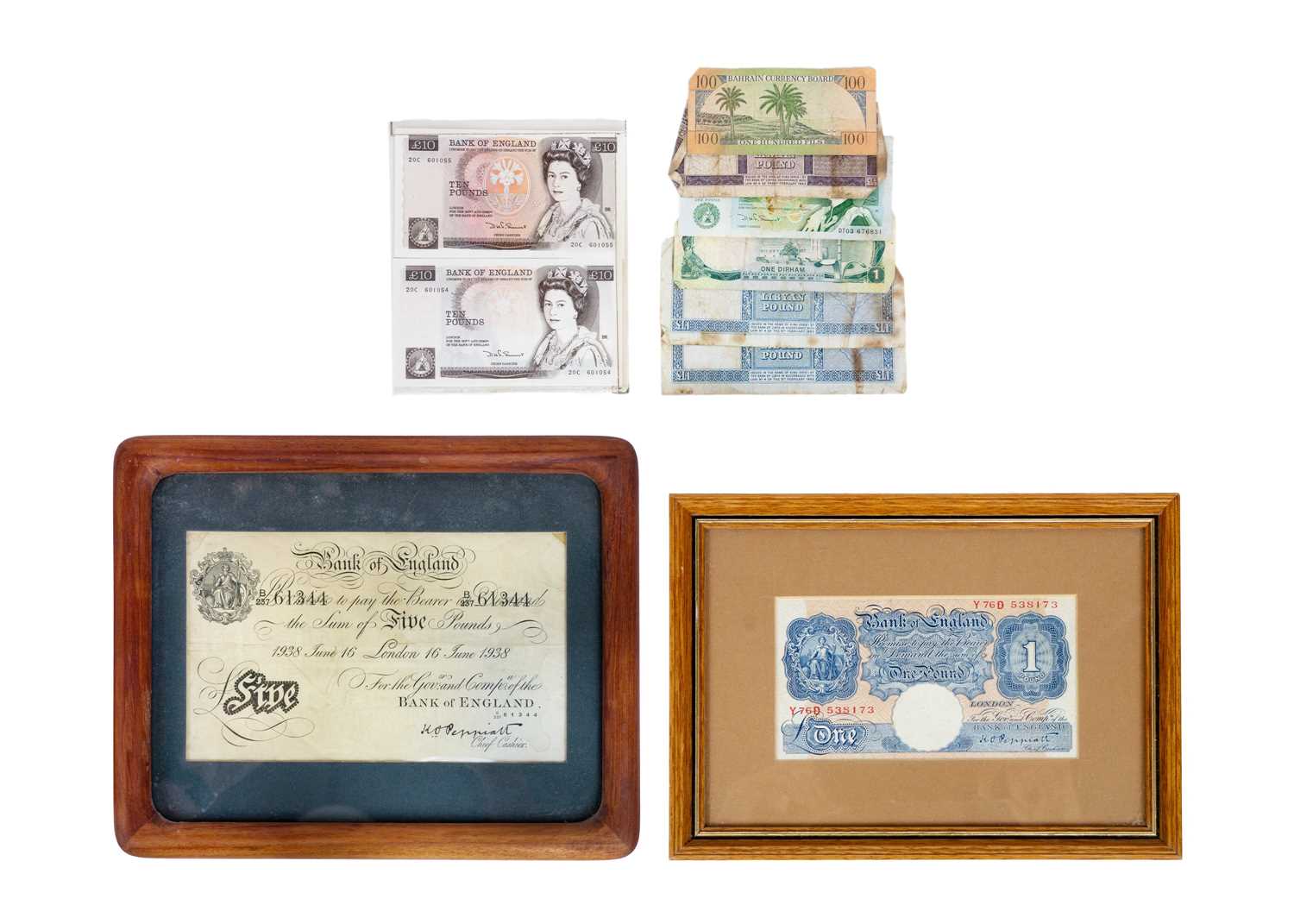 Lot 43 - GB and Foreign bank notes including error £10