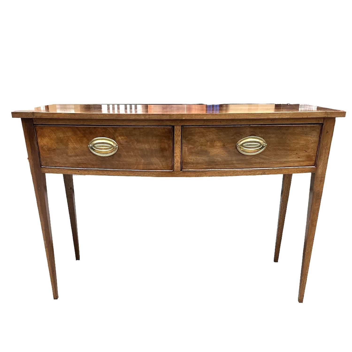 Lot 52 - A bow-fronted consul table,108cm wide, 75cm
