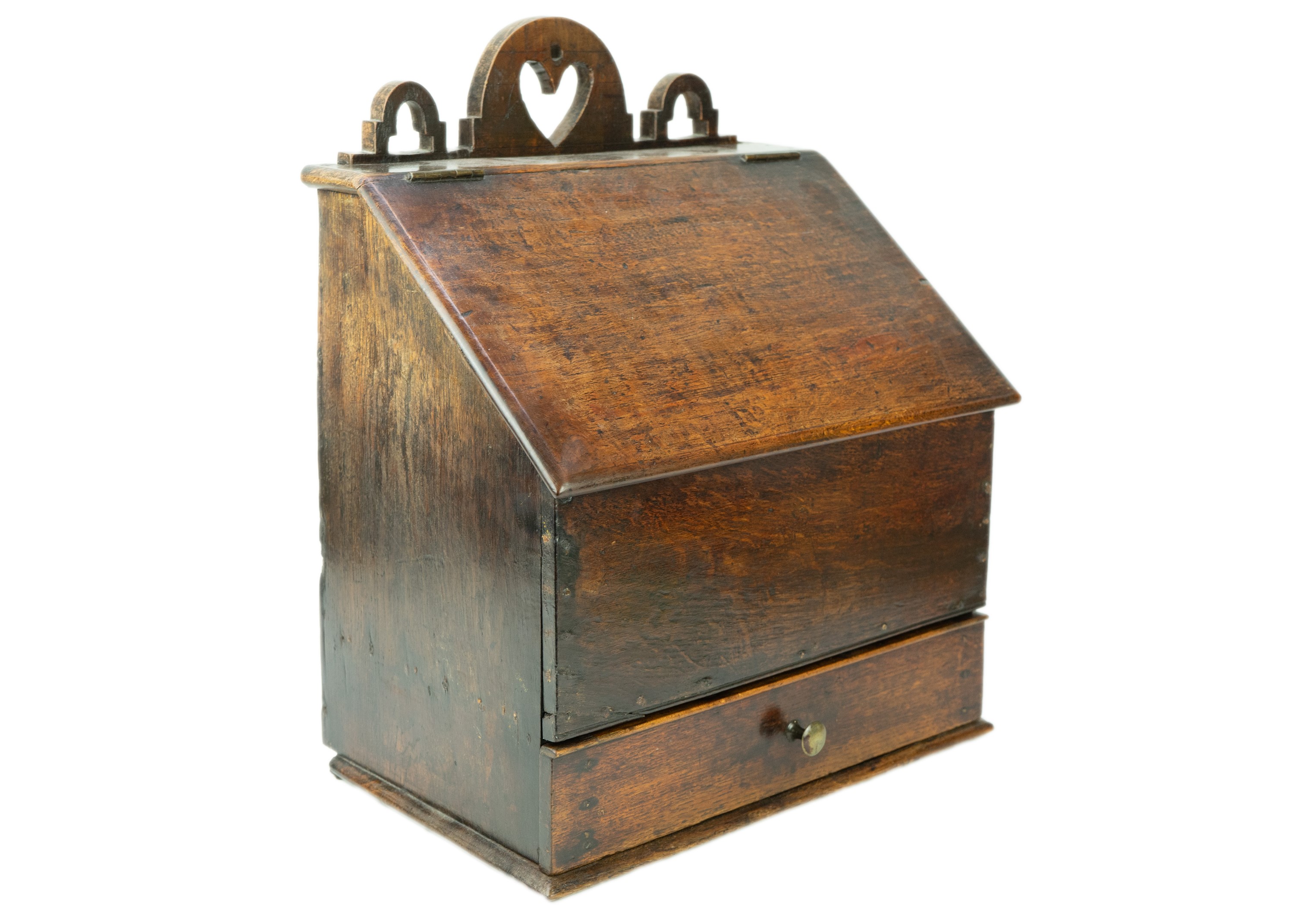 Lot 1075 - A late 18th century oak deed box.