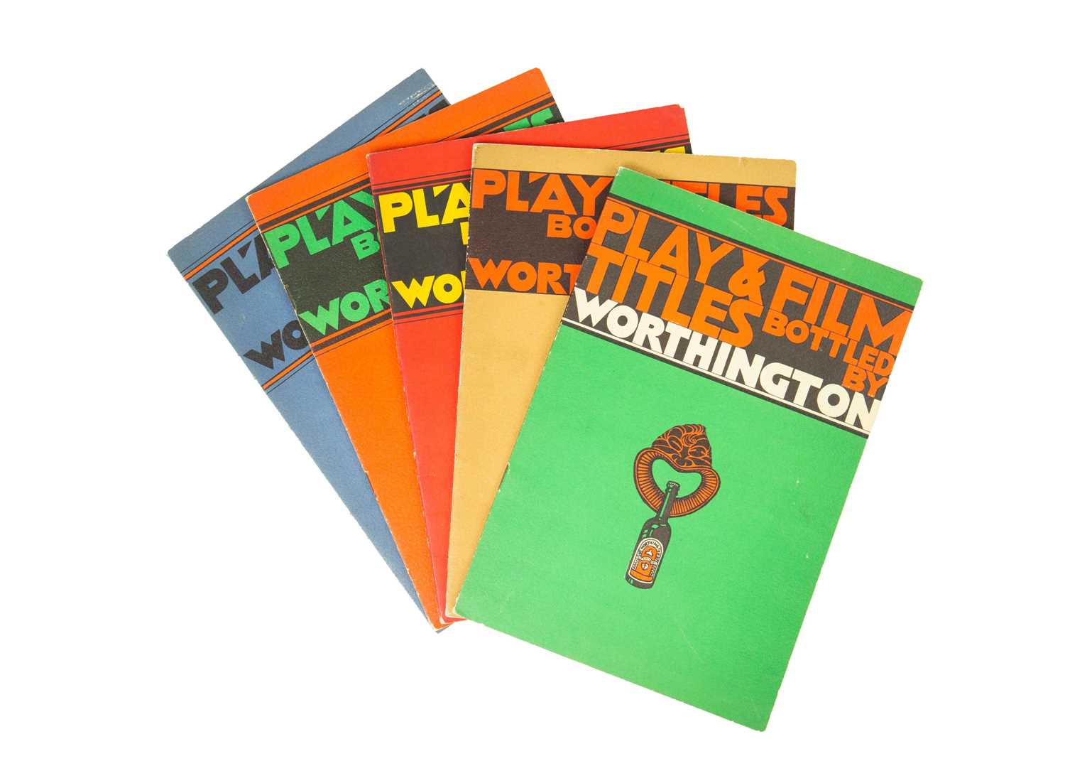 Lot 1345 - Five Worthington beer booklets 'Play Titles'