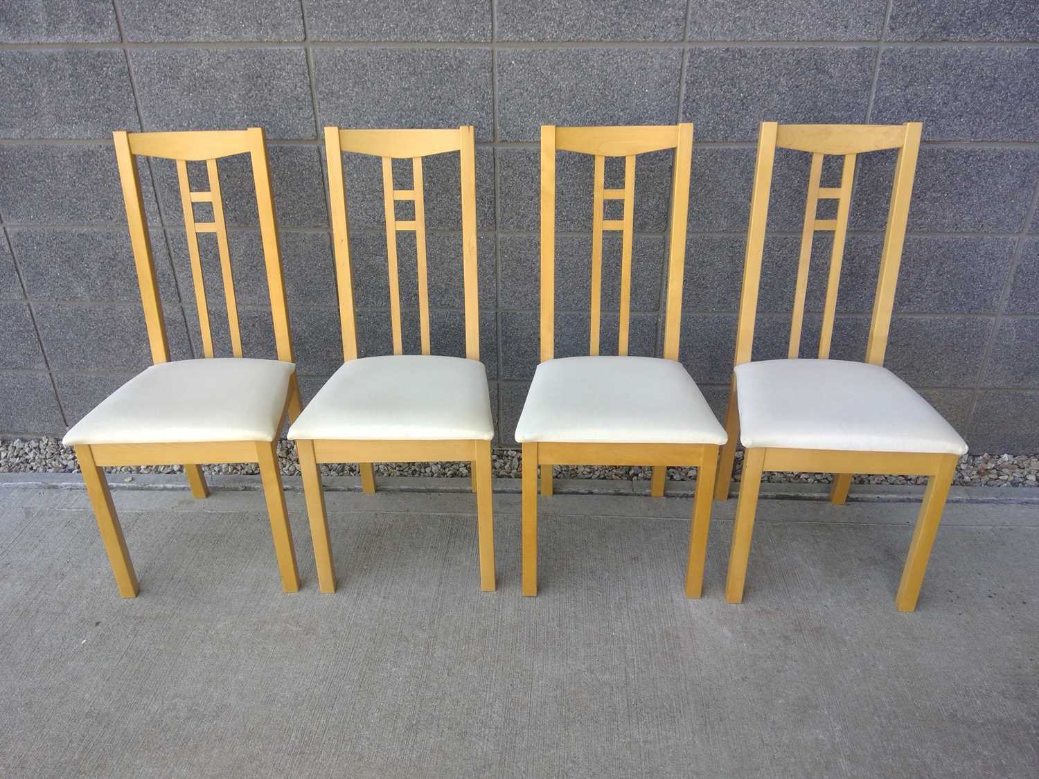Lot 172 - Four IKEA Aron dining chairs with cream
