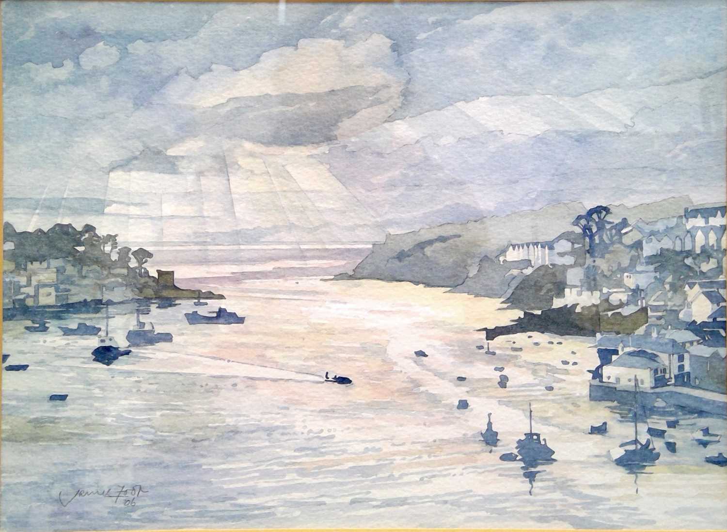 Lot 150 - James Foot (1960) coastal watercolour dated