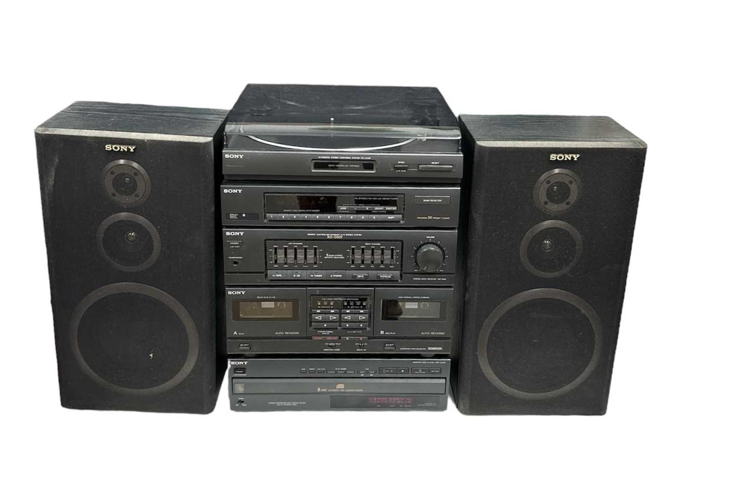 Lot 7 - A Sony stereo stack, comprising a PS-LX40P