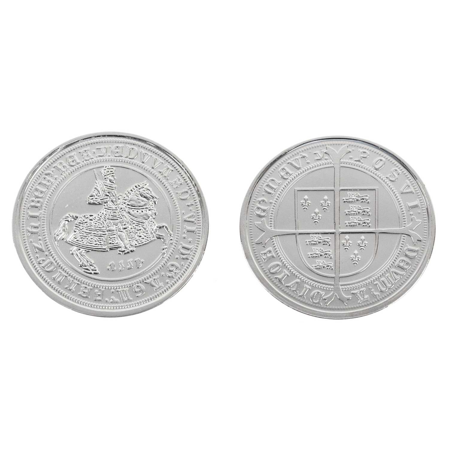 Lot 83 - Gold proof REPLICA of Edward VI 1551 silver