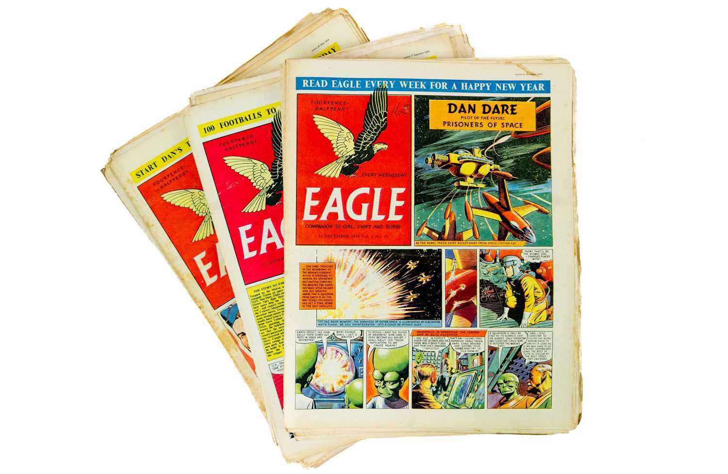 Lot 954 - Complete weekly Eagle Comics from 1/1/54 to