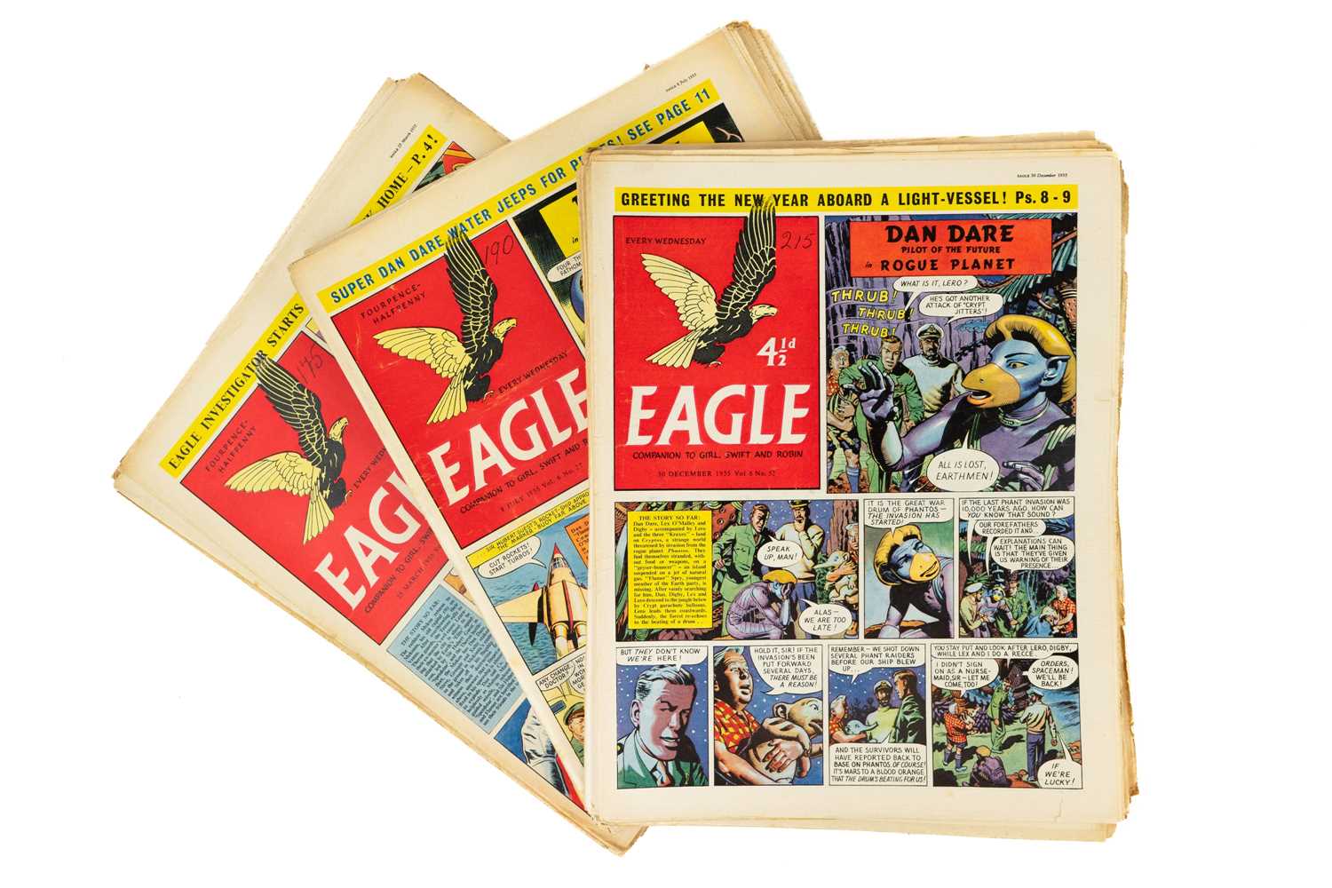 Lot 955 - Complete weekly Eagle Comics from 7/1/55 to