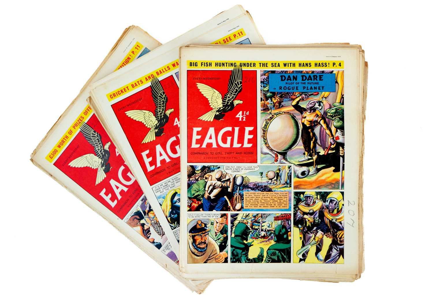Lot 956 - Complete weekly Eagle Comics from 6/1/56 to