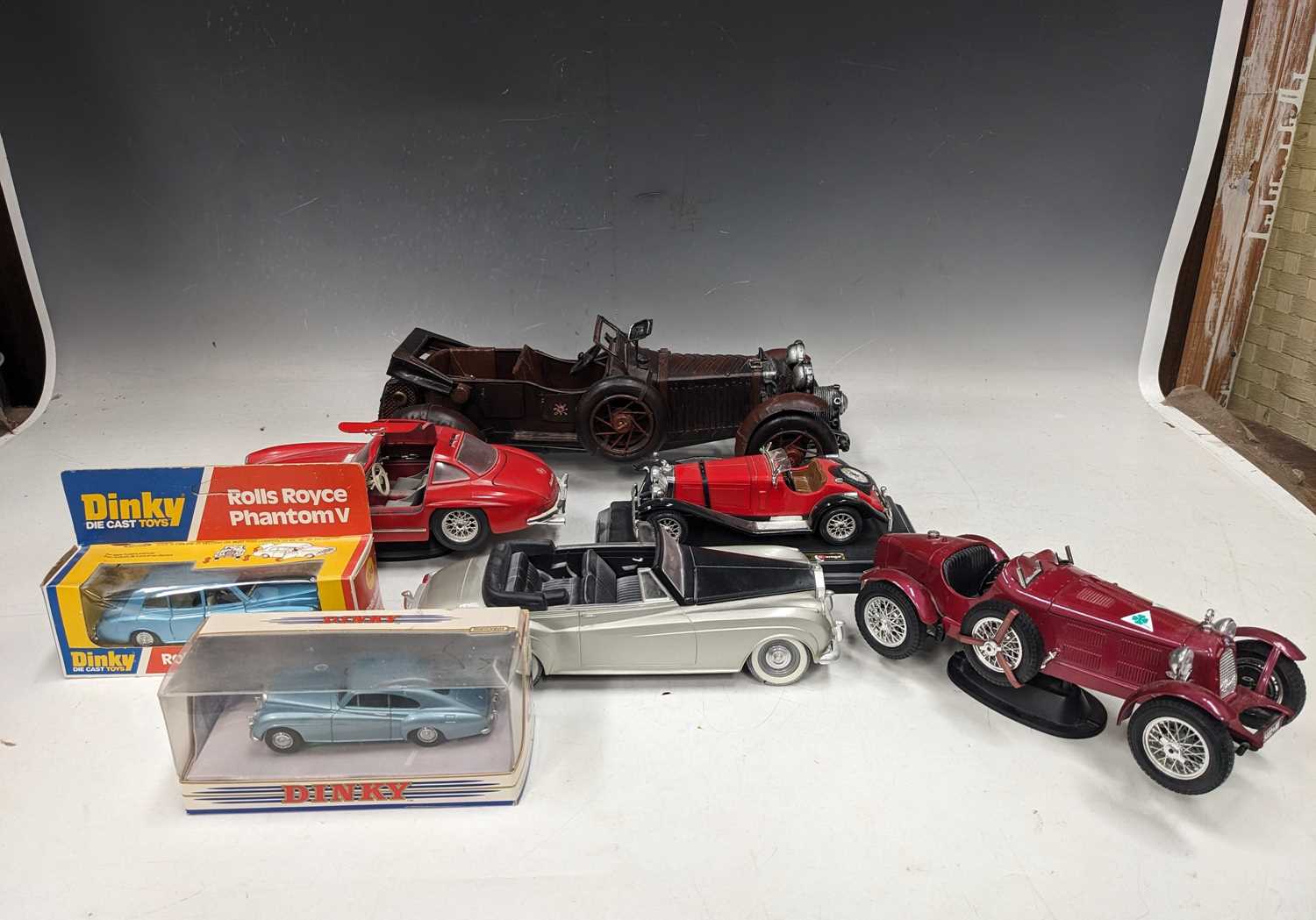 Lot 296 - Selection of model cars, including Dinky and