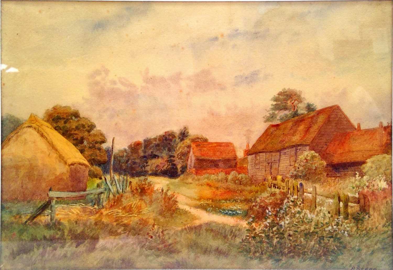 Lot 206 - A countryside scene, watercolour on paper,