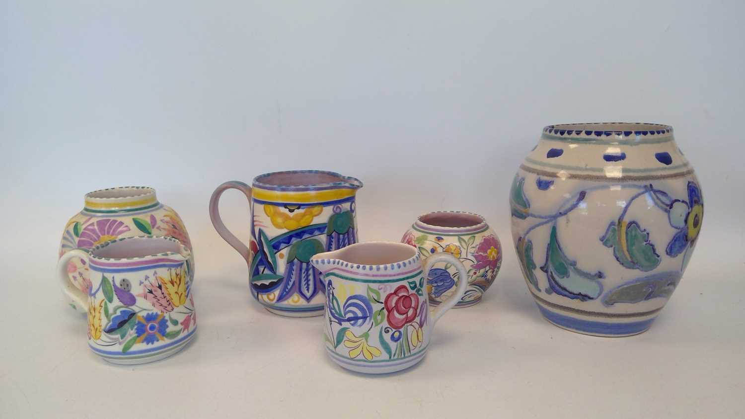 Lot 140 - A Collard Honiton vase (height 19cm) and a
