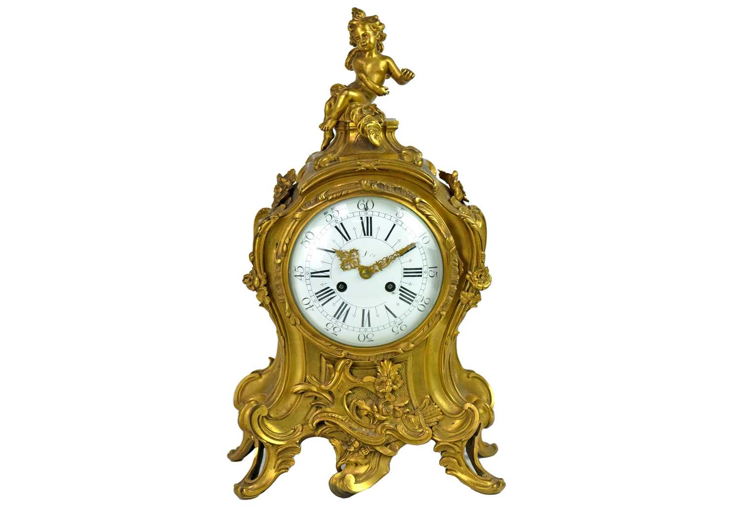 Lot 527 - A French ormolu mantel clock by Jacques