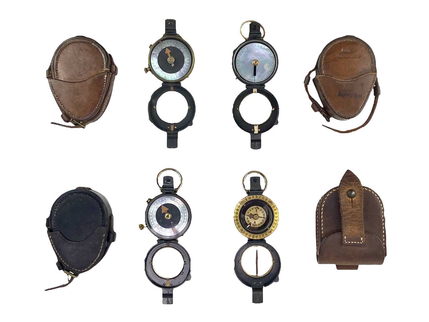 Lot 503 - A lacquered brass marching compass by J H