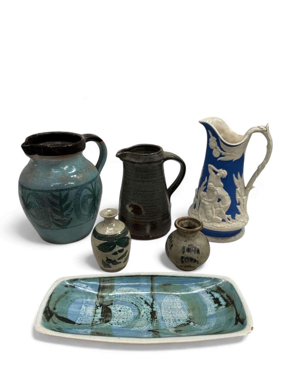 Lot 87 - Studio pottery; A Leach Pottery jug, a Sam