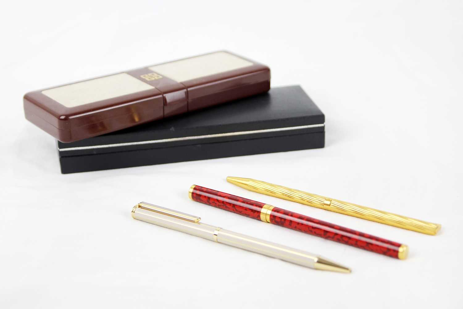 Lot 321 - Two SJ Dupont ball pens together with