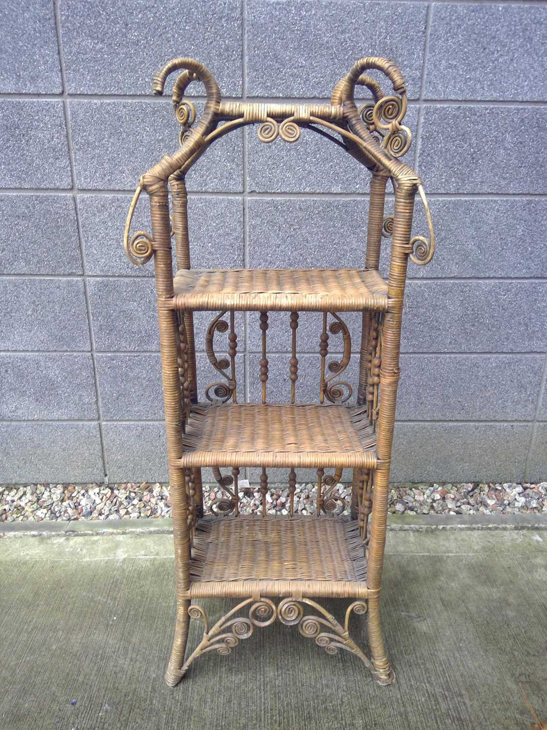 Lot 8 - A Victorian, Cane " What Not ". The piece