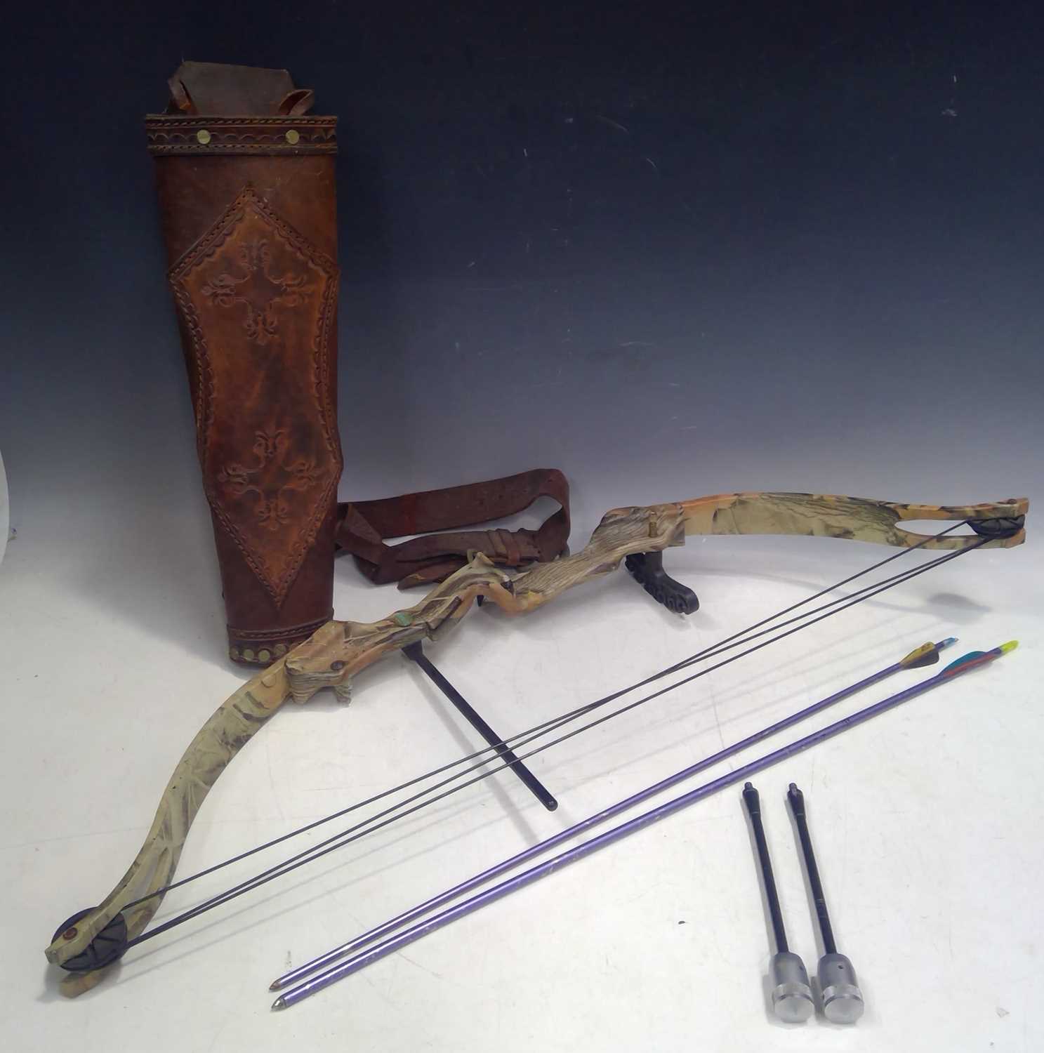 Lot 191 - A Perfect Line, Compound Bow, Two Arrows,