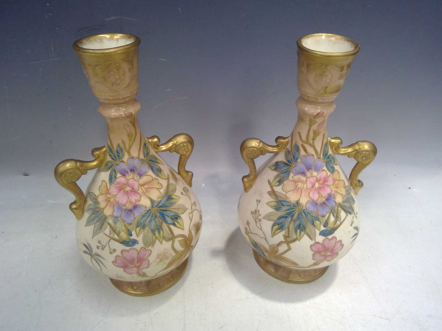 Lot 134 - A Pair of Royal Bonn Vases. The Vases are
