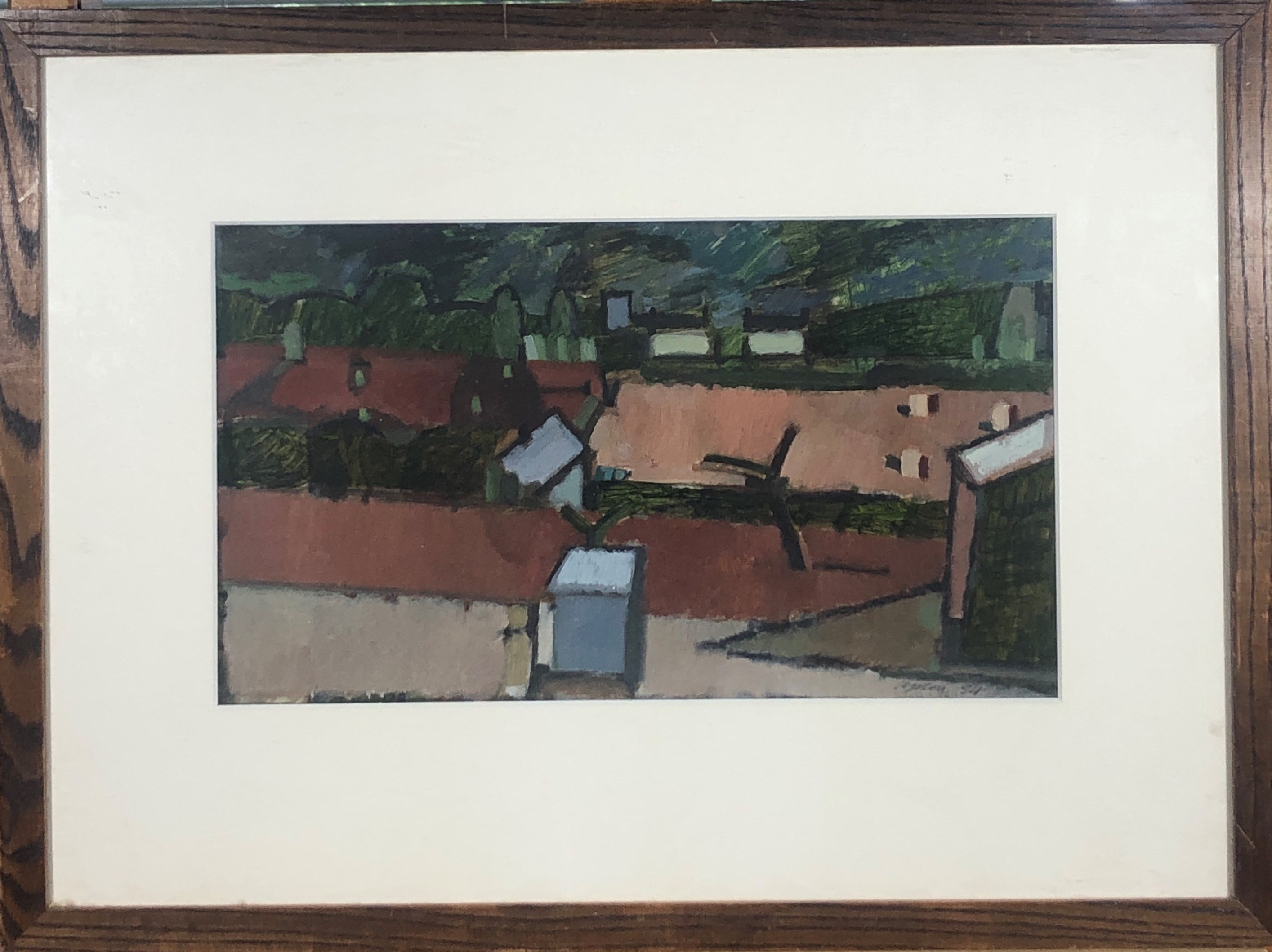 Lot 45 - Michael UPTON (1938-2002) Houses Gouache on