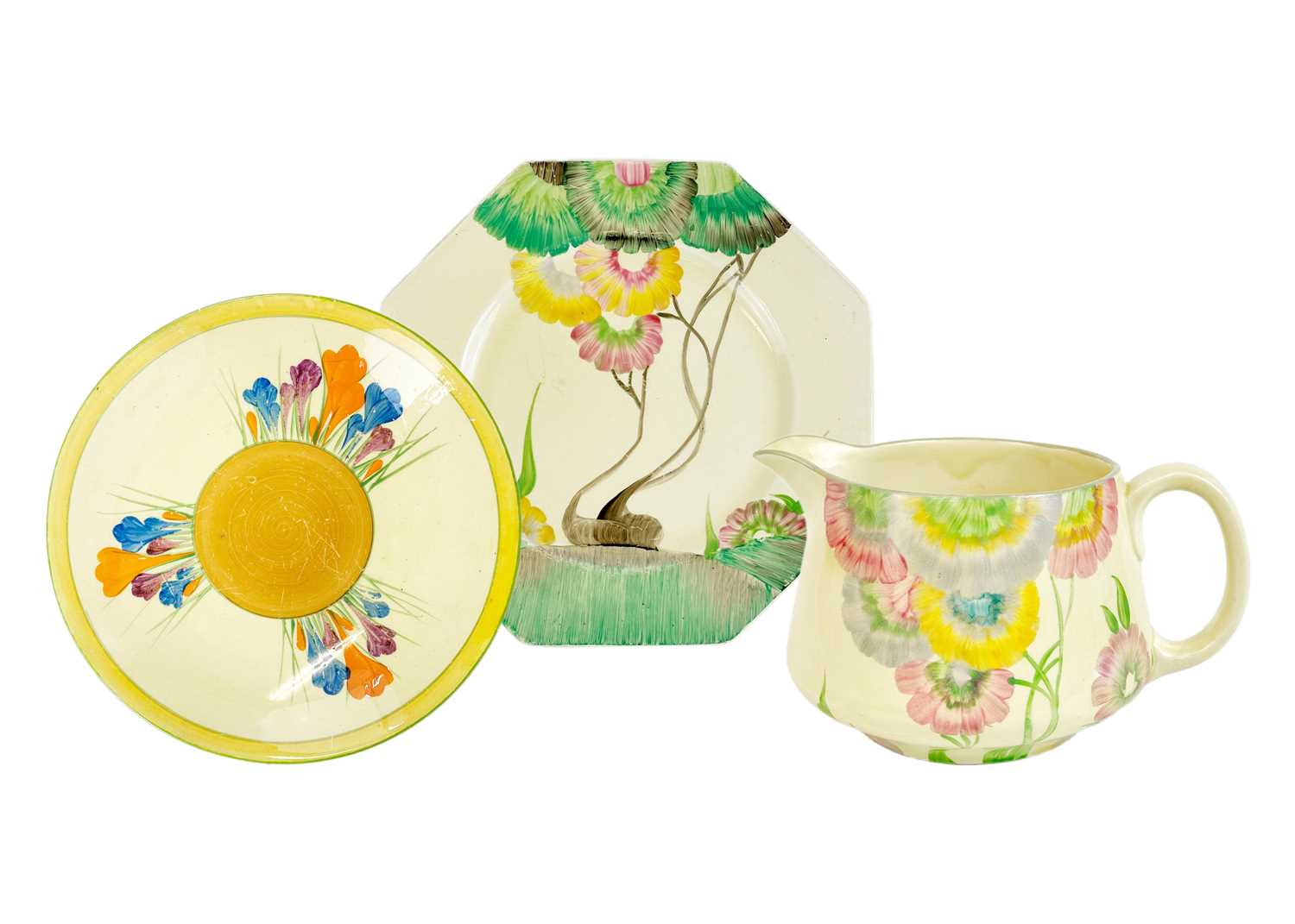 Lot 402 - A Clarice Cliff Viscaria pattern octagonal