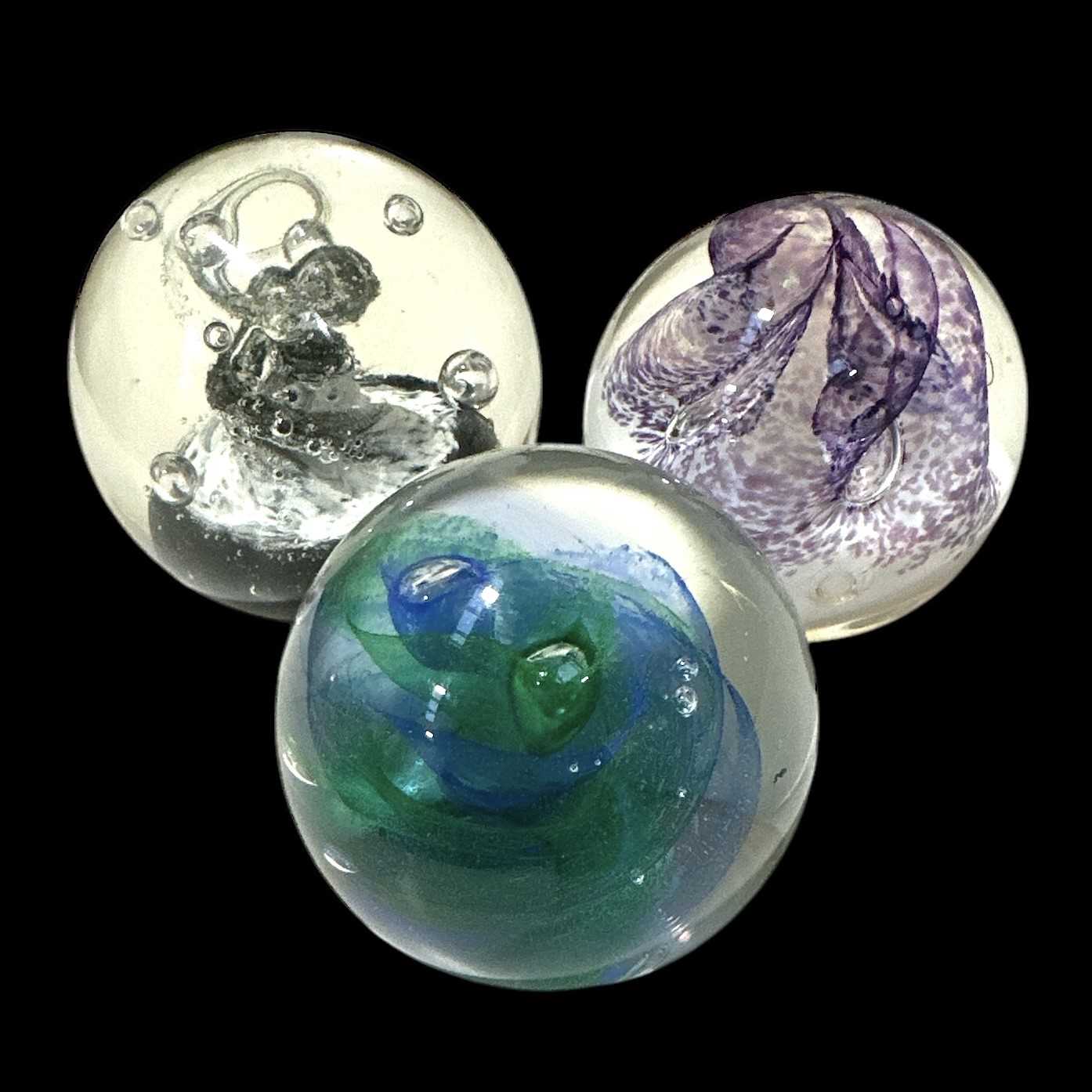 Lot 141 - Three vintage Caithness Glass paperweights