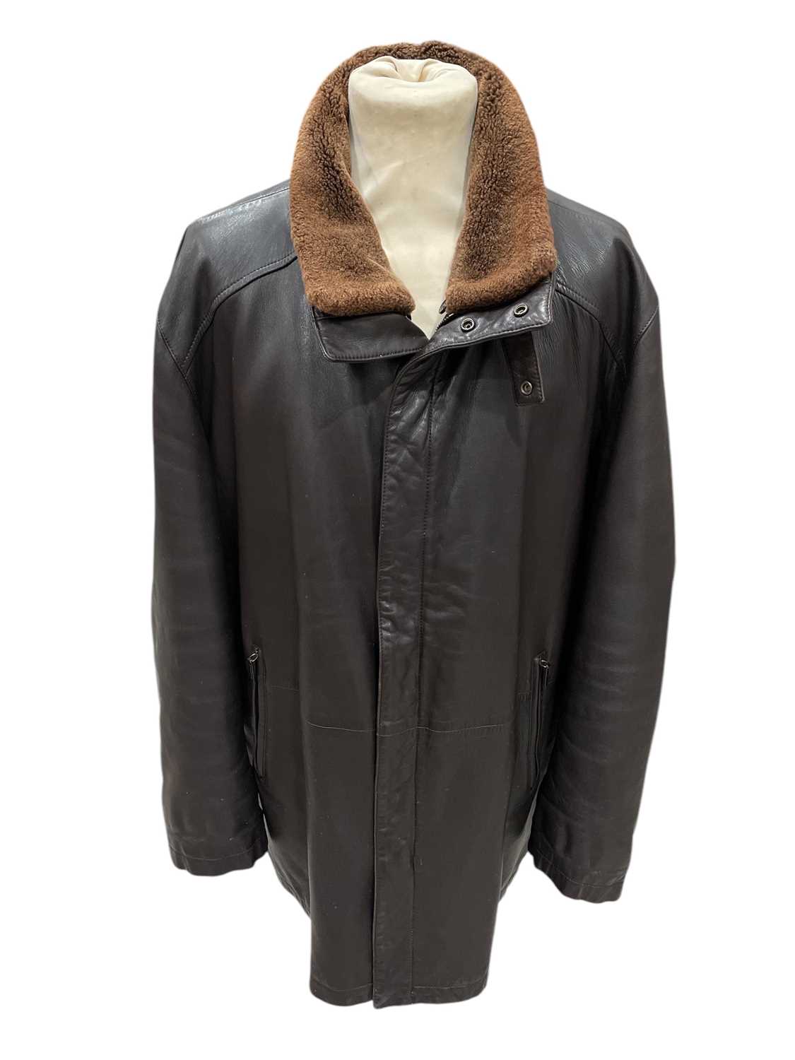 Lot 132 - A Gents Mabrun Leather Coat size 52-inch