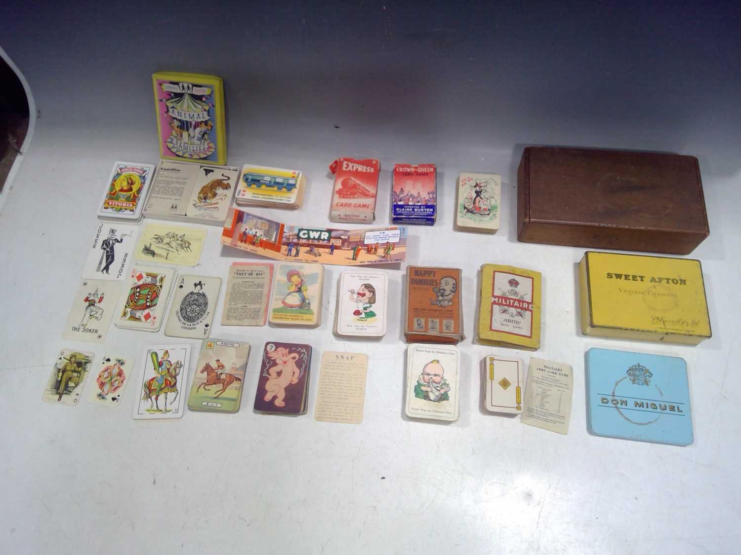 Lot 20 - Vintage Card Decks, Old Postcards, Tobacco