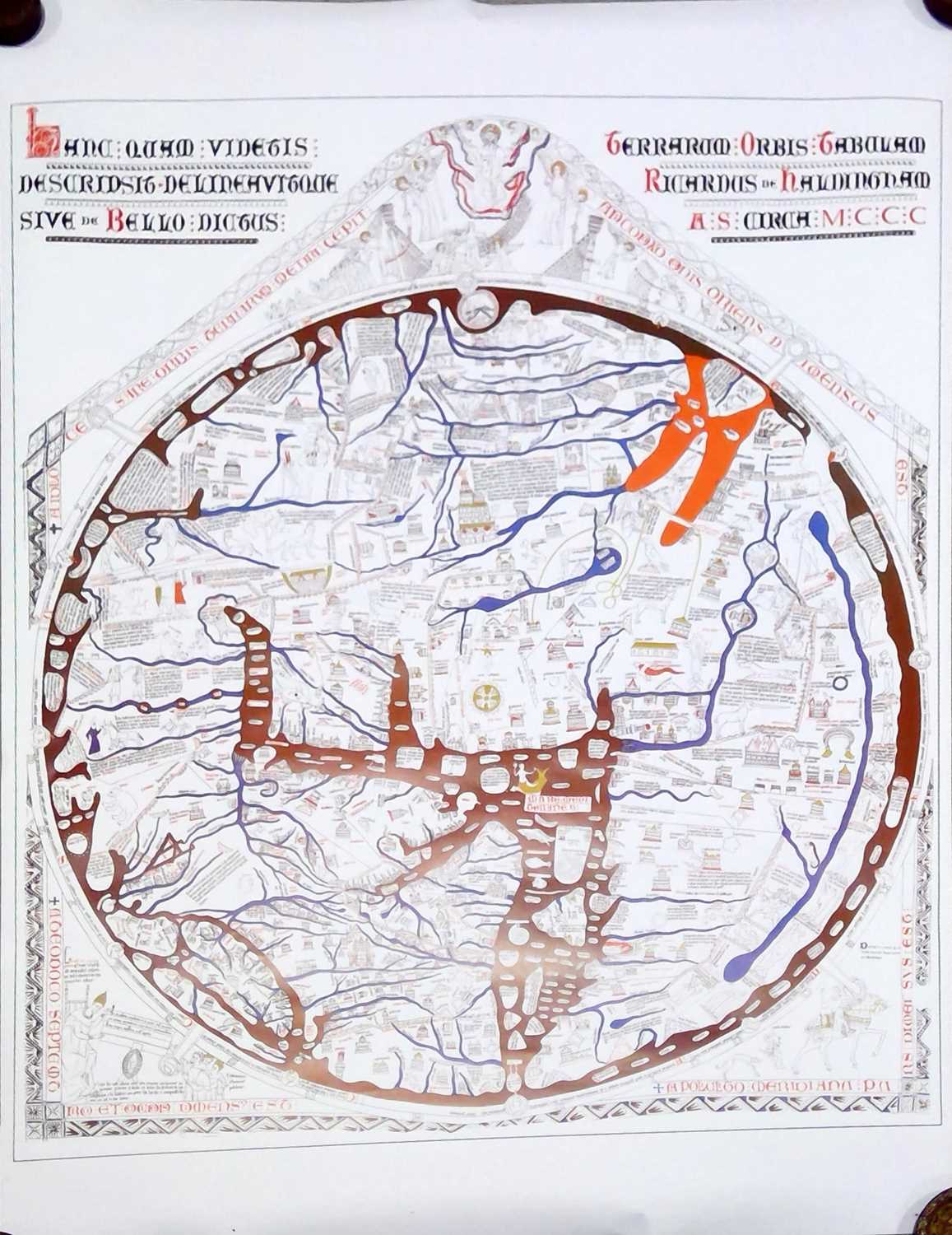 Lot 232 - A Reproduction of the " Mappa Mundi ". The