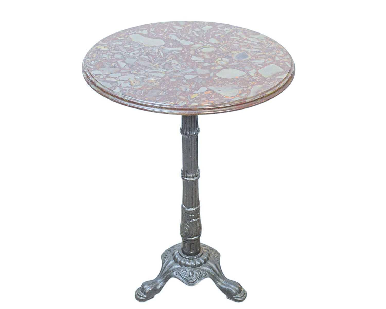 Lot 439 - A wrought iron and reconstituted marble